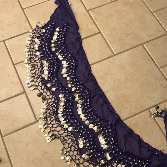 Accessories | Purple Belly Dance Coin Skirt | Poshmark